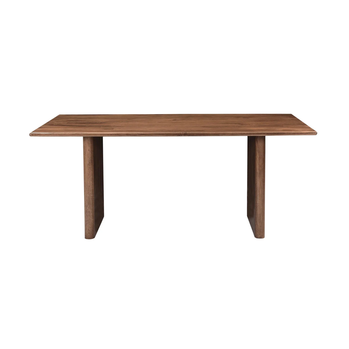 Dallas Dining Table - Walnut Finish, Modern Trestle Style Pedestal ...