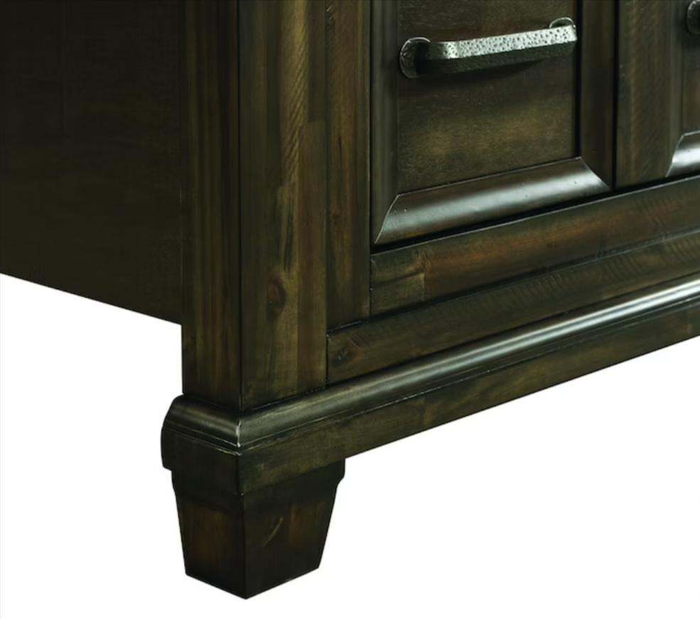 McCabe Collection Queen Storage Bed, Rustic Brown Shaker Bed, Baker ...