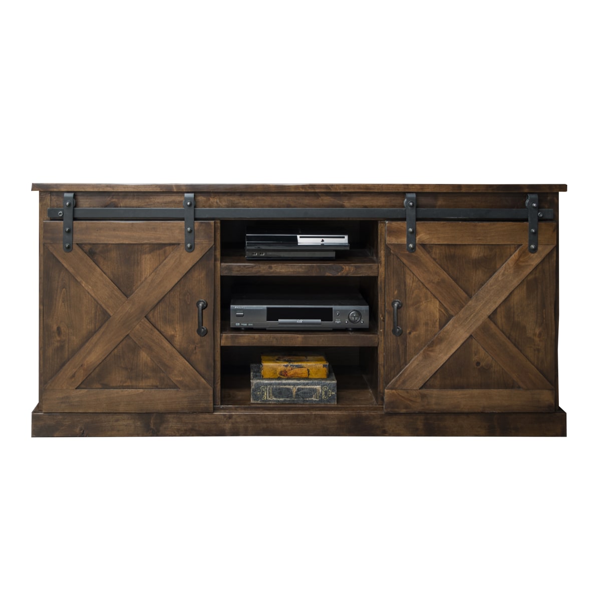 Farmhouse Collection 66" Media Console, Rustic wood TV Stand, Furniture ...